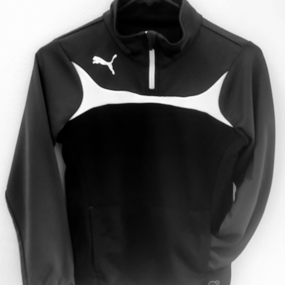 Puma | Shirts & Tops | Puma Blackwhite Logo Half Zip Dry Cell Size Ymed ...